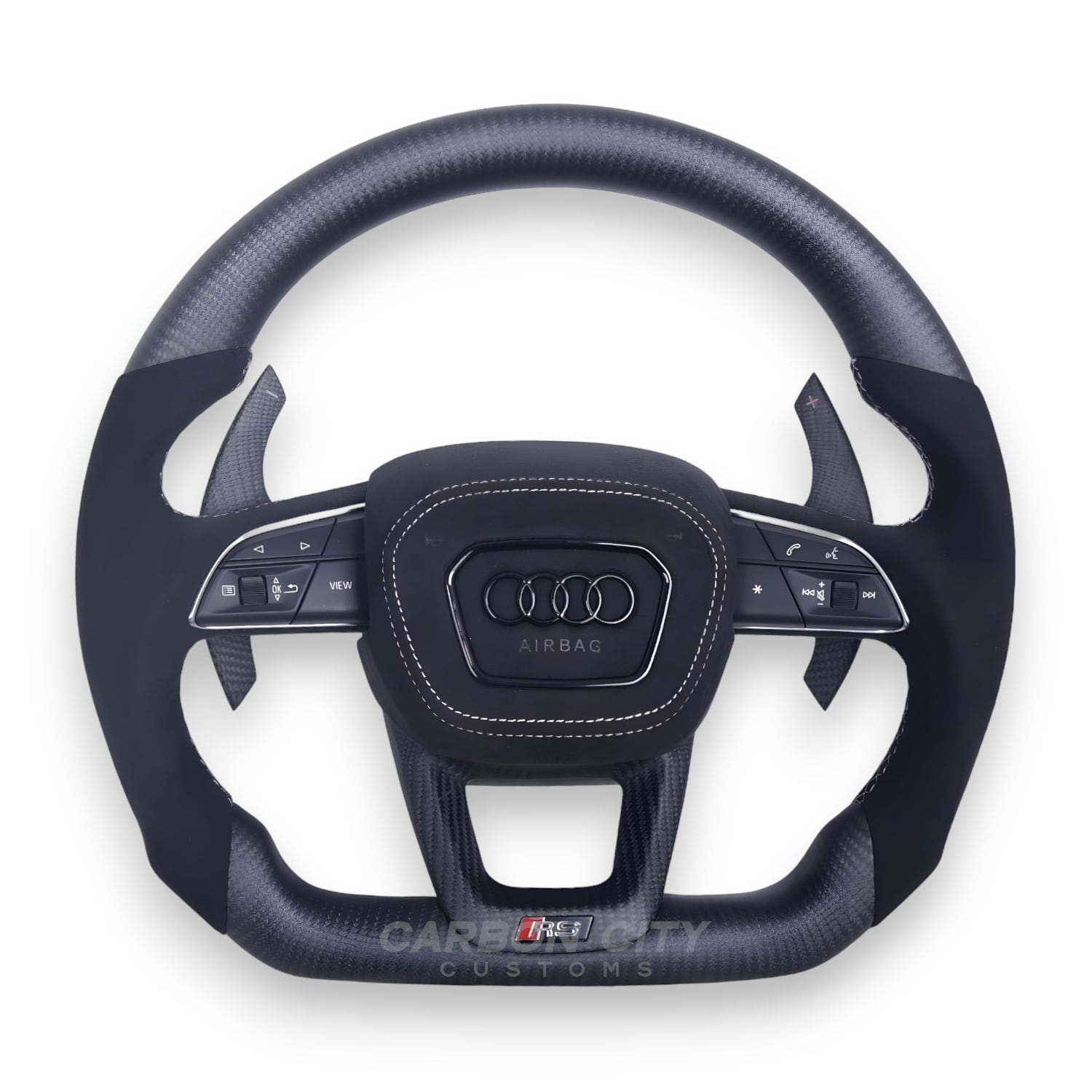 Audi Q/RS 2023 Style Customizable Steering Wheel | Carbon City
